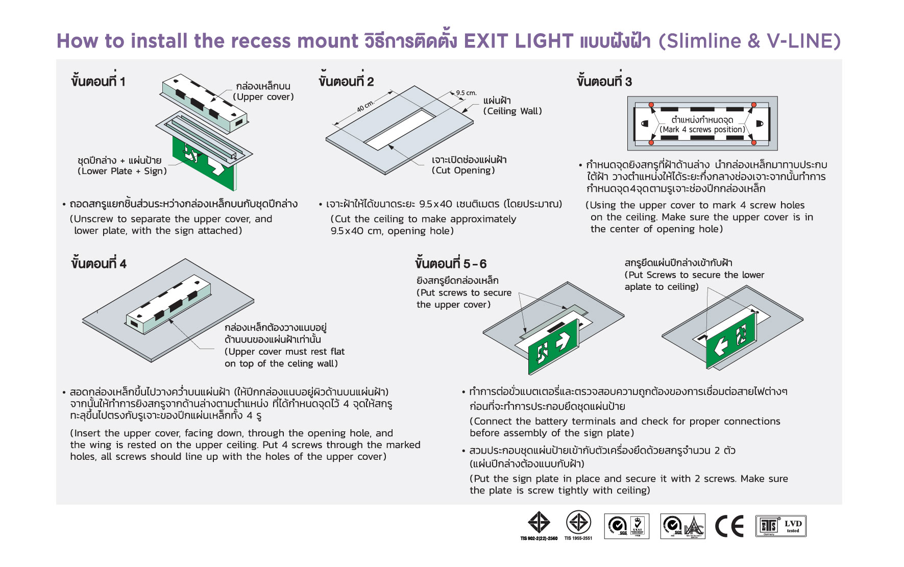 EXB 303 SVRE / EXB 303 TVRE Recess mount type - ctl